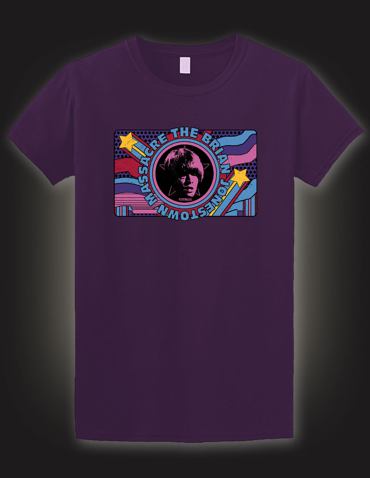 THE BRIAN JONESTOWN MASSACRE "Tour 2025" T-Shirt PURPLE – Lo-Fi-Merchandise