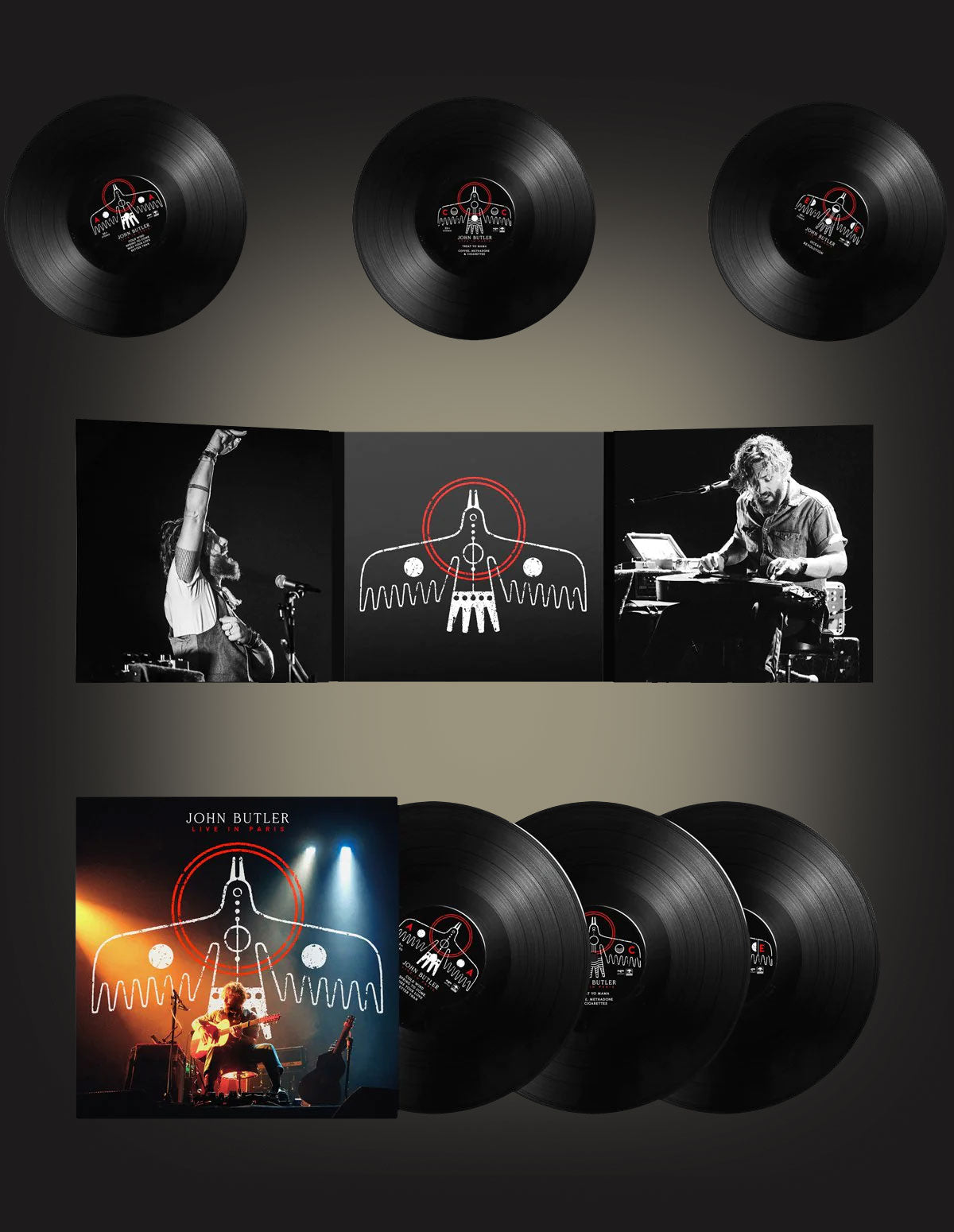 JOHN BUTLER "Live in Paris" 3xLP BLACK VINYL – Lo-Fi-Merchandise