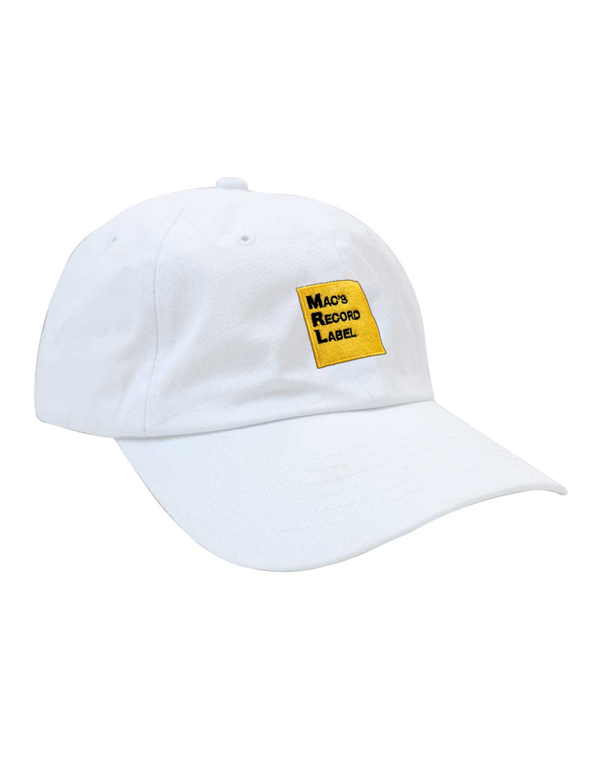 MAC DEMARCO "Mac's Record Label Embroidered" Dad Cap WHITE – Lo-Fi ...