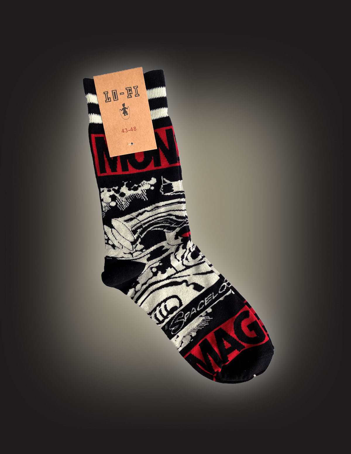 MONSTER MAGNET "Spacelord 24" Socks BLACK/WHITE/RED – Lo-Fi-Merchandise