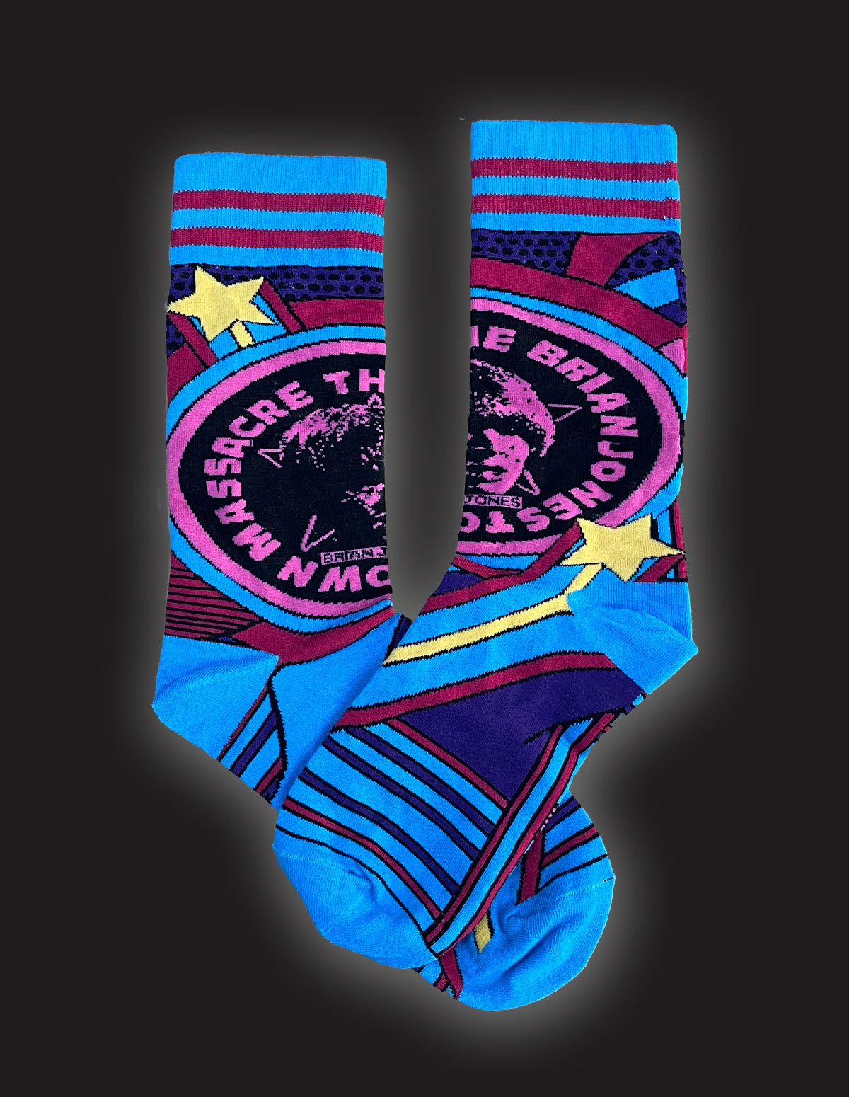 THE BRIAN JONESTOWN MASSACRE "Tour Poster 25" Socks PURPLE – Lo-Fi-Merchandise