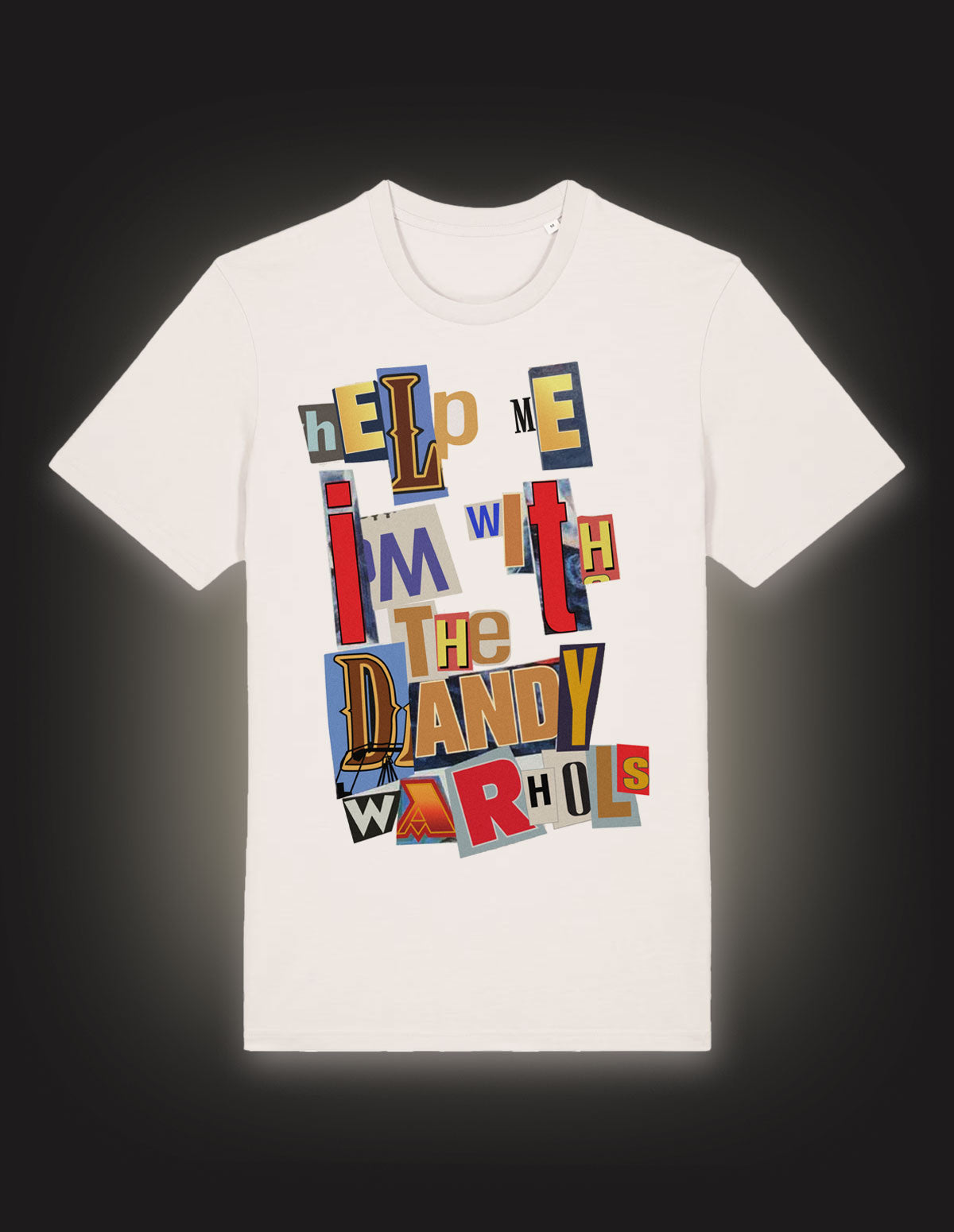 THE DANDY WARHOLS "Ransom Note T-Shirt NATURAL WHITE – Lo-Fi-Merchandise