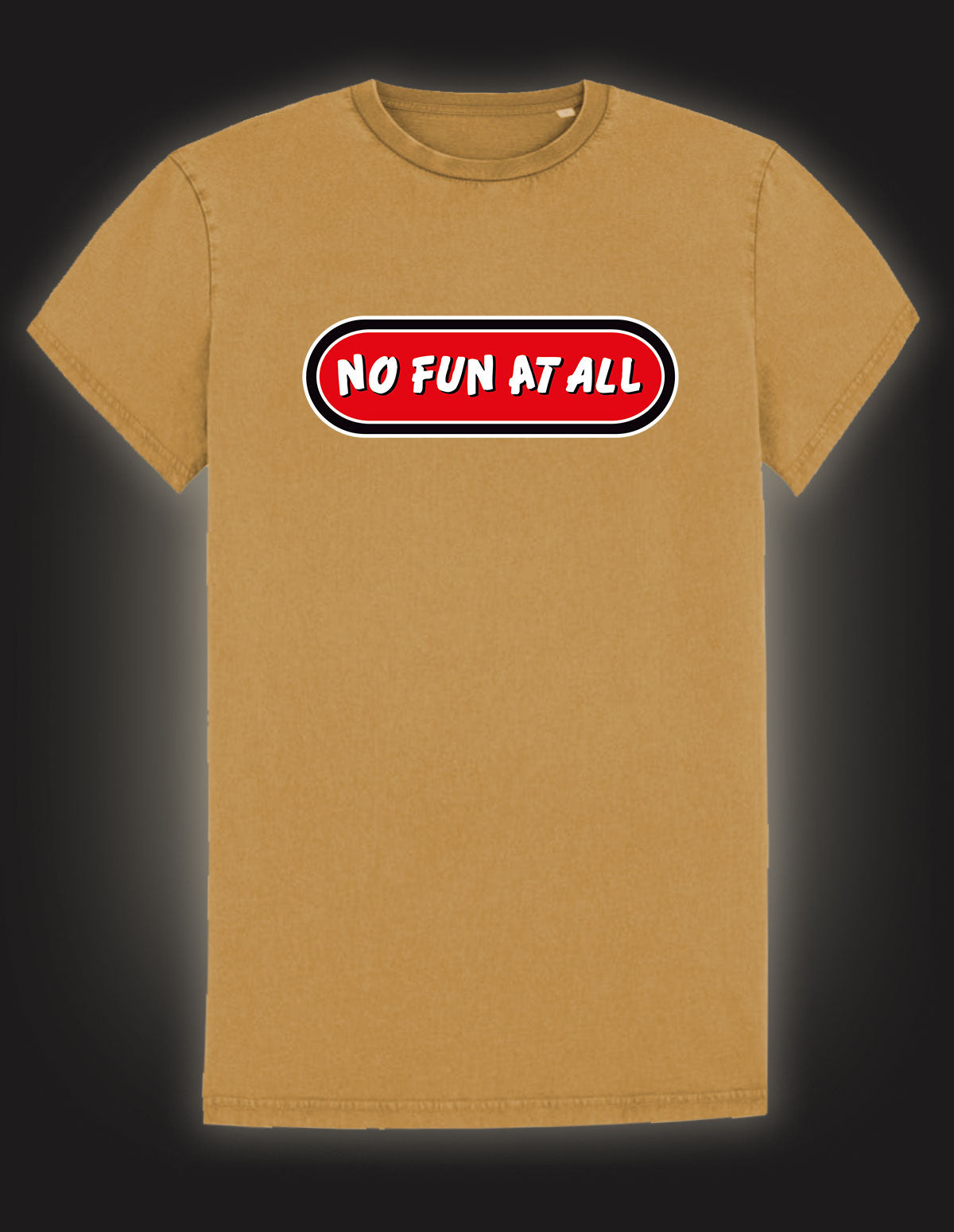 NO FUN AT ALL "Classic Logo" T-Shirt OLD GOLD – Lo-Fi-Merchandise