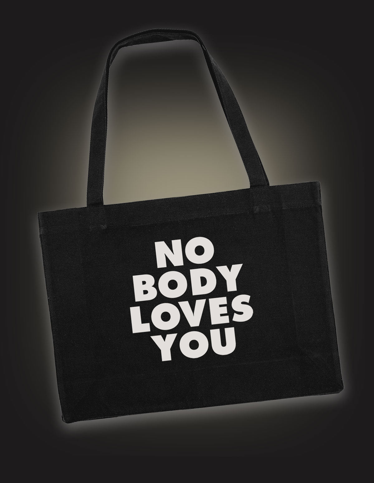 NO BODY "Loves You" Shopping Bag BLACK – Lo-Fi-Merchandise