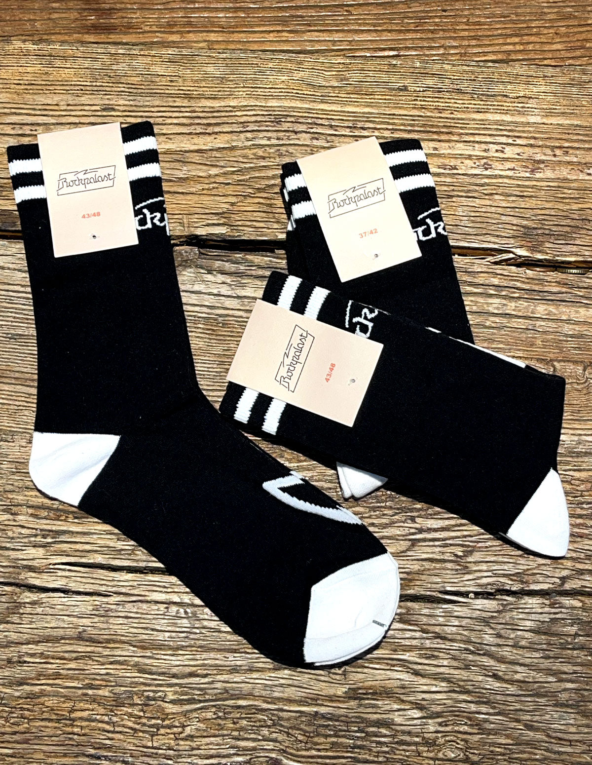 ROCKPALAST "Classic Logo Framed" Socks BLACK/WHITE – Lo-Fi-Merchandise