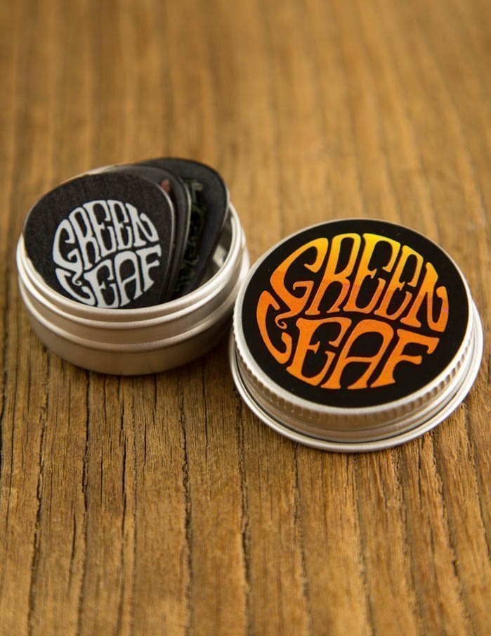 GREENLEAF "Logo" Tin with three Plectrums – Lo-Fi-Merchandise