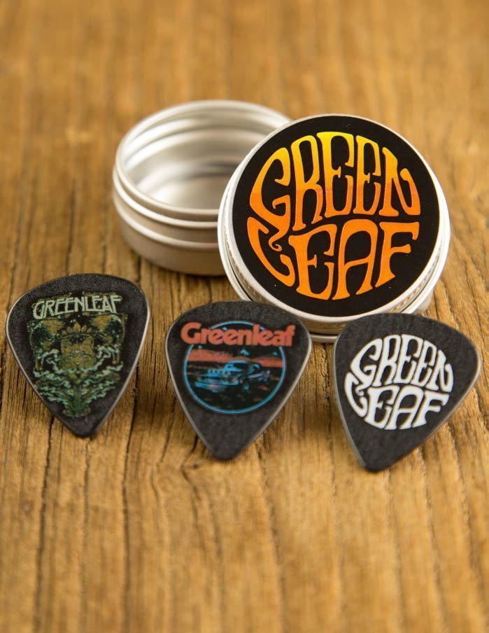 GREENLEAF "Logo" Tin with three Plectrums – Lo-Fi-Merchandise